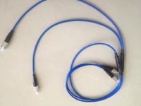 China ST / UPC - ST Indoor Armoured Fiber Optic Patch Cord with Blue , LSZH jacket for sale