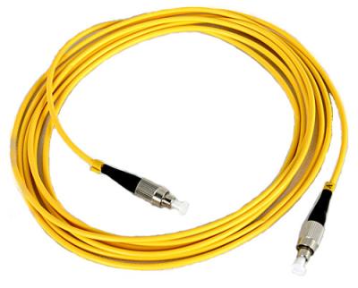 China FC Fiber Patch Cord Yellow Cable SM G652D 3mm Simplex 1m Low Insertion Loss for sale