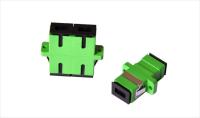 China Green SC APC Singlemode Fiber Optic Adapter with Ceramic Sleeve, ≤0.2dB Insertion Loss, -40°C to +85°C Range for sale