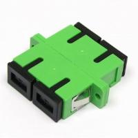 China Green SC APC Singlemode Fiber Optic Adapter with Ceramic Sleeve, ≤0.2dB Insertion Loss, -40°C to +85°C Range for sale