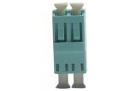 China LC OM3 Aqua Duplex Fiber Adapter with Ceramic Sleeve, ≤0.3 dB Insertion Loss, -40°C to 75°C Operating Range for sale