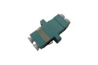 China LC OM3 Aqua Duplex Fiber Adapter with Ceramic Sleeve, ≤0.3 dB Insertion Loss, -40°C to 75°C Operating Range for sale