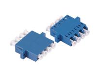China SC Shape LC Quad Fiber Optic Adapter for CATV & LAN Systems - Ceramic Sleeve, ≤0.3dB Loss, -40°C to 75°C Operating Range for sale