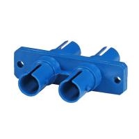 China ST Fiber Optical Adapter with Ceramic or Bronze Sleeve , Duplex Adapter for sale