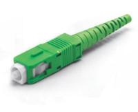 China Green SC APC Duplex Fiber Optic Connector 2.5mm Ferrule with 0.9-3.0mm Cable Diameter for Testing for sale