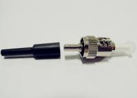 China Black FTTH Simplex ST Fiber Optic Connector with 2.5mm Ferrule - PC/UPC Polish, 0.9-3.0mm Cable Diameter for sale