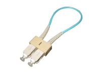 China OM3 LC Fiber Optic Loopback 50/125μm with ≤0.3dB Insertion Loss for CATV and Premise Networks for sale
