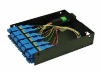 China Dustproof 3U Rack Mount Patch Panel with 12 SC Simplex Adapters - MPO Cassette for High-Density Fiber Optic Systems for sale