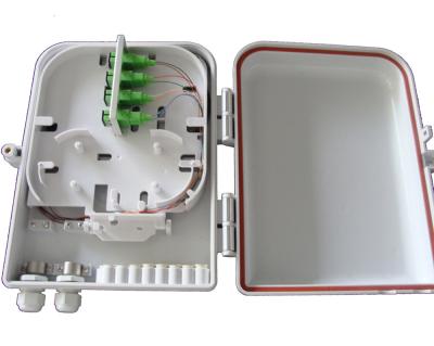 China 1x8 / 1x16 PLC Wall Mounted FTTH Distribution Box with 8-16 Port Capacity for Fiber Optic Networks for sale