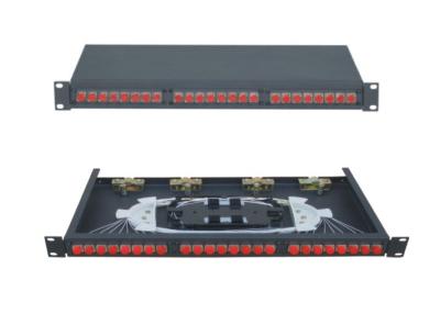 China 12 Port FC Fiber Optic Terminal Box 19 Inch 1U Rack Mounted Distribution Box for sale