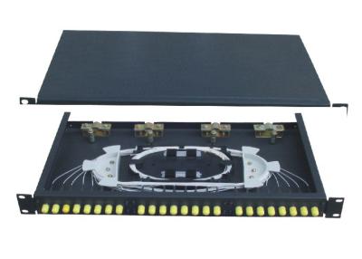 China 19 inch FTTB ST Fixed Fiber Optic Terminal Box with 12port Simplex for sale