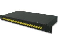 China 19 inch FTTB ST Fixed Fiber Optic Terminal Box with 12port Simplex for sale