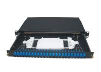 China 12 Port LC Duplex Fiber Terminal Box 1U 24 Core for SC ST FC Adapter for sale