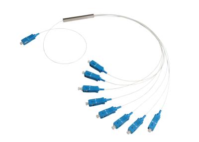 China 1×8 PLC Fiber Optic Splitter Steel Tube Package LSZH 1260-1650nm Wavelength -40°C to 85°C Operating Temperature for sale