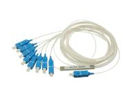 China 1×8 PLC Fiber Optic Splitter Steel Tube Package LSZH 1260-1650nm Wavelength -40°C to 85°C Operating Temperature for sale