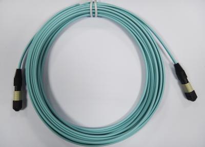 China OM3 OM4 MPO Fiber Optic Patch Cord 12 Core 24 Core for Active Device Termination for sale