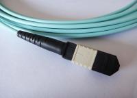 China OM3 OM4 MPO Fiber Optic Patch Cord 12 Core 24 Core for Active Device Termination for sale
