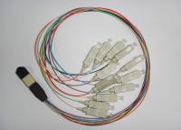 China MPO to SC Simplex Fiber Optic Patch Cord 12 Core UPC Data Transmission Cable for sale