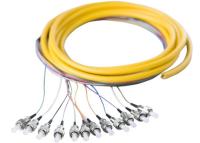 China Singlemode UPC Fiber Optic Pigtail 12pcs FC Connectors 0.2dB Insertion Loss for sale