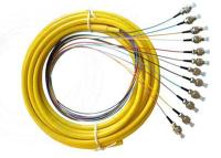 China Singlemode UPC Fiber Optic Pigtail 12pcs FC Connectors 0.2dB Insertion Loss for sale
