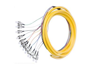 China 12 Core Fiber Pigtail SC FC UPC APC Single Mode Multimode 0.2dB Insertion Loss for sale