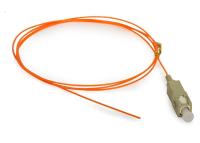 China Multimode SC Fiber Pigtail UPC 0.9mm Orange Cable OM3 OM4 1m for sale