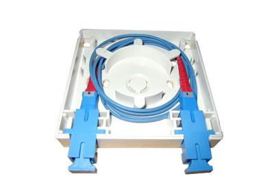 China Indoor 2-Port Fiber Optic Distribution Box 86mm Panel with 4 Fiber Capacity and Waterproof Design for sale