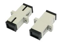 China SC Simplex Multimode Fiber Optic Adapter with Ceramic Sleeve, ≤0.2dB Insertion Loss, -40°C to +85°C Range for sale