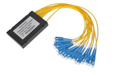 China 1×32 PLC Singlemode Optical Fiber Splitter with SC/APC Connectors, 1260-1650nm Wavelength, -40°C to 85°C Operating Range for sale