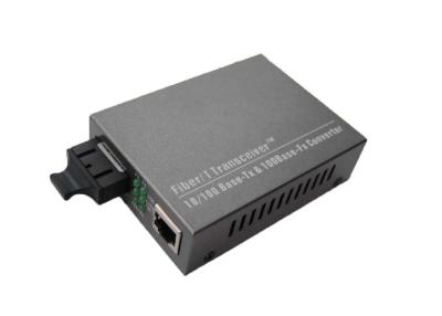 China 100M Singlemode Multimode Fiber Optic Media Converter for Ethernet with 120km Range and 80,000 Hours MTBF for sale