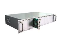 China 2U Rack-Mounted Fiber Optic Media Converter Chassis with 14/16 Slots and Dual Power Supply AC85-265V for sale