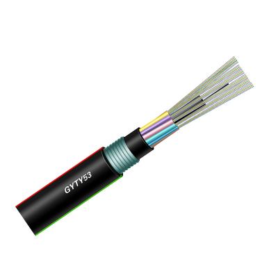 China GYTY53 Direct Burial Outdoor Aerial Fiber Optic Cable 2-432 Core G652D Single Mode for sale