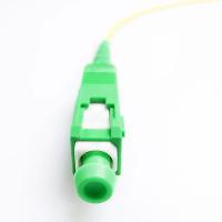 China LC/APC 0.9mm Single Mode Fiber Optic Pigtail Jumper PVC 1m Low Insertion Loss for sale