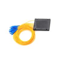 China FTTH PLC Fiber Optic Splitter 1x2 to 1x64 with 1310/1490/1550nm Wavelength and Low 3.8dB Insertion Loss for sale