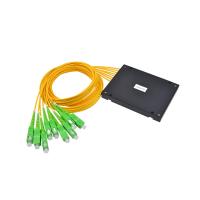 China FTTH PLC Fiber Optic Splitter 1x2 to 1x64 with 1310/1490/1550nm Wavelength and Low 3.8dB Insertion Loss for sale