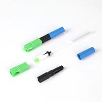 China SC APC Singlemode Fiber Optic Quick Connector FTTH Fast Connector 3mm Drop Cable for sale