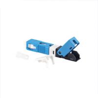 China SC APC Singlemode Fiber Optic Quick Connector FTTH Fast Connector 3mm Drop Cable for sale
