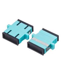 China LC APC Single Mode Duplex Fiber Optic Adapter Coupler with Ceramic Sleeve 0.2dB Insertion Loss for sale