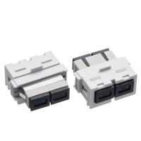 China LC APC Single Mode Duplex Fiber Optic Adapter Coupler with Ceramic Sleeve 0.2dB Insertion Loss for sale