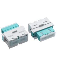 China LC APC Single Mode Duplex Fiber Optic Adapter Coupler with Ceramic Sleeve 0.2dB Insertion Loss for sale