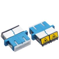 China LC APC Single Mode Duplex Fiber Optic Adapter Coupler with Ceramic Sleeve 0.2dB Insertion Loss for sale