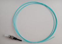 China Aqua Fiber Optic Pigtail for OM3 / OM4 Fiber Optic Cable Lead for sale