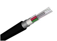 China 12 Core GYTA Steel Tape Armored Fiber Optic Cable 9.7mm for Aerial Duct Black for sale
