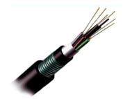 China 12 Core GYTA Steel Tape Armored Fiber Optic Cable 9.7mm for Aerial Duct Black for sale