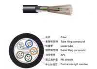 China 12 Core GYTA Steel Tape Armored Fiber Optic Cable 9.7mm for Aerial Duct Black for sale