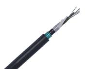 China 12 Core GYTA Steel Tape Armored Fiber Optic Cable 9.7mm for Aerial Duct Black for sale
