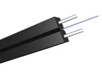China Single mode FTTH Drop Fiber Optic Cable with Steel Wire / FRP Strength Member for sale