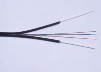 China Single mode FTTH Drop Fiber Optic Cable with Steel Wire / FRP Strength Member for sale