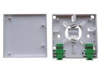 China 4-Fiber FTTH PC Housing Socket Panel with LC Adapters - 86×86×27mm for CATV Networks for sale
