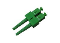 China Green SC APC Duplex Fiber Optic Connector 2.5mm Ferrule with 0.9-3.0mm Cable Diameter for Testing for sale